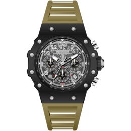 Invicta Racing 69671 Herrenuhr - Quarzwerk - Acryl mit silbernem Zifferblatt - 43 mm