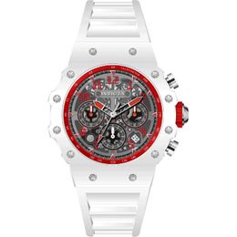 Invicta Racing 69660 Herrenuhr - Quarzwerk - Acryl mit silbernem Zifferblatt - 43 mm