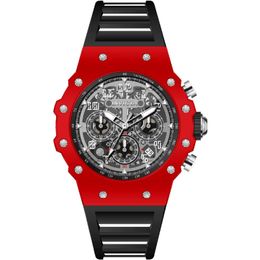 Invicta Racing 69648 Herrenuhr - Quarzwerk - Acryl mit silbernem Zifferblatt - 43 mm