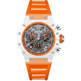 Invicta Racing 69679 Herrenuhr - Quarzwerk - Acryl mit silbernem Zifferblatt - 43 mm