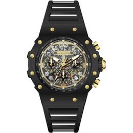 Invicta Racing 69650 Herrenuhr - Quarzwerk - Acryl mit goldenem Zifferblatt - 43 mm