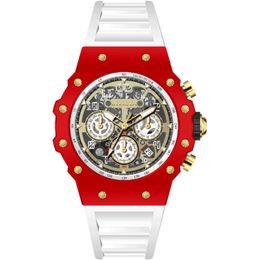 Invicta Racing 69655 Herrenuhr - Quarzwerk - Acryl mit goldenem Zifferblatt - 43 mm
