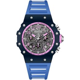 Invicta Racing 69656 Herrenuhr - Quarzwerk - Acryl mit silbernem Zifferblatt - 43 mm