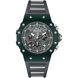 Invicta Racing 69657 Herrenuhr - Quarzwerk - Acryl mit silbernem Zifferblatt - 43 mm
