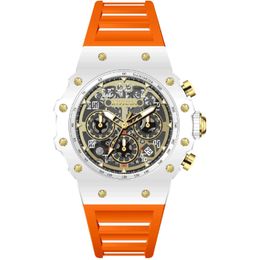 Invicta Racing 69651 Herrenuhr - Quarzwerk - Acryl mit goldenem Zifferblatt - 43 mm