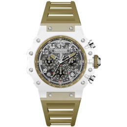 Invicta Racing 69682 Herrenuhr - Quarzwerk - Acryl mit silbernem Zifferblatt - 43 mm