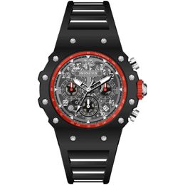 Invicta Racing 69658 Herrenuhr - Quarzwerk - Acryl mit silbernem Zifferblatt - 43 mm