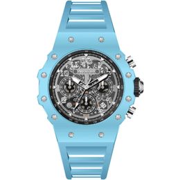 Invicta Racing 69674 Herrenuhr - Quarzwerk - Acryl mit silbernem Zifferblatt - 43 mm