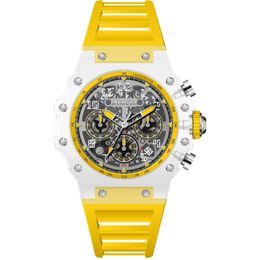 Invicta Racing 69677 Herrenuhr - Quarzwerk - Acryl mit silbernem Zifferblatt - 43 mm