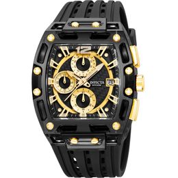Invicta S1 Rally 70148 Herrenuhr - Quarzwerk - Kunststoff mit goldenem Zifferblatt - 42 mm