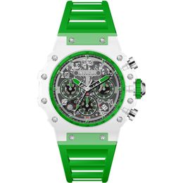 Invicta Racing 69687 Herrenuhr - Quarzwerk - Acryl mit silbernem Zifferblatt - 43 mm