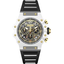 Invicta Racing 69690 Herrenuhr - Quarzwerk - Acryl mit goldenem Zifferblatt - 43 mm