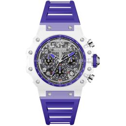 Invicta Racing 69683 Herrenuhr - Quarzwerk - Acryl mit silbernem Zifferblatt - 43 mm