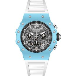 Invicta Racing 69673 Herrenuhr - Quarzwerk - Acryl mit silbernem Zifferblatt - 43 mm
