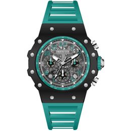 Invicta Racing 69664 Herrenuhr - Quarzwerk - Acryl mit silbernem Zifferblatt - 43 mm
