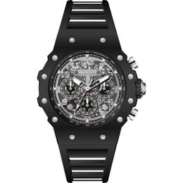 Invicta Racing 69669 Herrenuhr - Quarzwerk - Acryl mit silbernem Zifferblatt - 43 mm