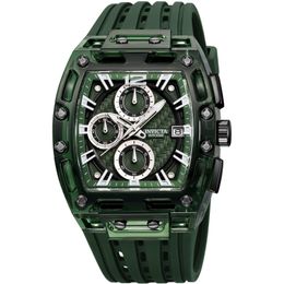 Invicta S1 Rally 70144 Herrenuhr - Quarzwerk - Kunststoff mit gr&uuml;nem Zifferblatt - 42 mm