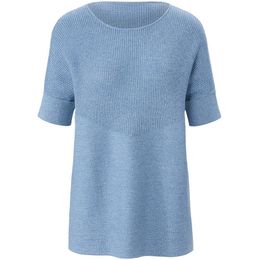 Peter Hahn - Pullover mit Kimono-Halbarm, blau, Gr. 44 / L - Baumwolle