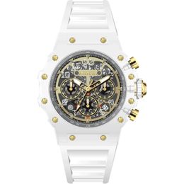 Invicta Racing 69689 Herrenuhr - Quarzwerk - Acryl mit goldenem Zifferblatt - 43 mm