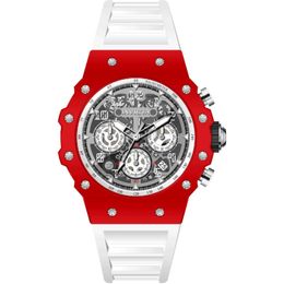 Invicta Racing 69647 Herrenuhr - Quarzwerk - Acryl mit silbernem Zifferblatt - 43 mm