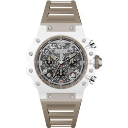 Invicta Racing 69684 Herrenuhr - Quarzwerk - Acryl mit silbernem Zifferblatt - 43 mm
