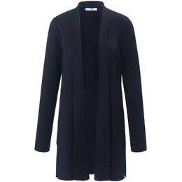 Peter Hahn - Long-Strickjacke, blau, Gr. 40 / M - Schurwolle