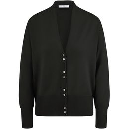 Peter Hahn - Strickjacke, schwarz, Gr. 36 / S - Schurwolle