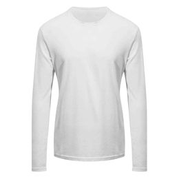 Ecologie - "Erawan" T-Shirt f&uuml;r Herren, Baumwolle aus biologischem Anbau, Lang&auml;rmlig (Arktisch Wei&szlig;)
