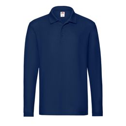 Fruit of the Loom - "Premium" Poloshirt f&uuml;r Herren Lang&auml;rmlig (Marineblau)