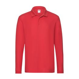Fruit of the Loom - "Premium" Poloshirt f&uuml;r Herren Lang&auml;rmlig (Rot)