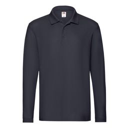 Fruit of the Loom - "Premium" Poloshirt f&uuml;r Herren Lang&auml;rmlig (Marineblau)
