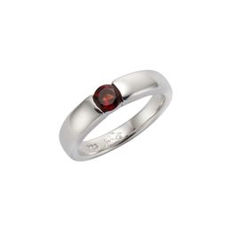 JAMELLI Ring Silber 925 rhodiniert mit echtem Granat