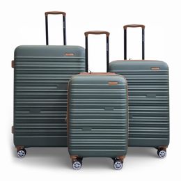 Erweiterbarer gr&uuml;ner Hardshell-ABS-Koffer 8-Rad-Reisegep&auml;ck f&uuml;r gro&szlig;es Gep&auml;ck