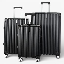 Schwarzer Hardshell-Koffer Dual 4-Wheel ABS Gep&auml;ck Kabinenkoffer