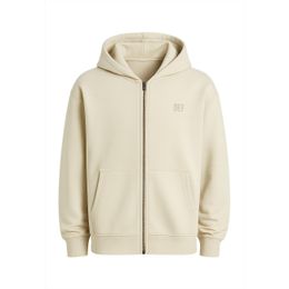 Sweatjacke DEF "DEF DEF Boy Zip Hoodie", Herren, Gr. XL, sand, wei&szlig;, 100% Baumwolle, Sweatjacken Sweatjacke