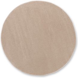 Sch&ouml;ner Wohnen Kollektion Teppich "Pure 190", beige, H:21mm &Oslash;:160cm, Obermaterial: 100% Polypropylen, SCH&Ouml;NER WOHNEN-KOLLEKTION, Teppiche, Teppich, Wohnzimmer, Schlafzimmer, uni, leichter Glanz, robuster Kurzflor