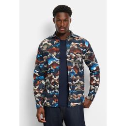 Langarmhemd OLYMP "OLYMP Casual, regular fit, Kent", Herren, Gr. M, Normaler Arm, marine, 100% Baumwolle, Hemden