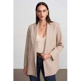 Langes Crepe Blazer-Jackett