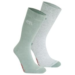 Craghoppers - Socken Insektenabwehr f&uuml;r Herren/Damen Unisex(2er-Pack) (Hellgrau Meliert/Flechten-Gr&uuml;n)