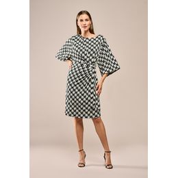 Milan Print Kleid Schwarz / Wei&szlig;