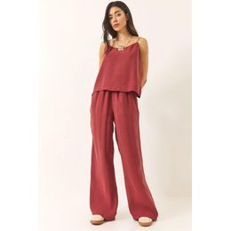 &Auml;rmelloses Top und weite Hosen Koordinaten-Set