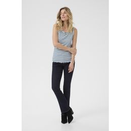 Cream Jerseytop CRRibba Slim fit blue white