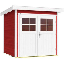 Gartenhaus Weka "227 Gr.1, schwedenrot, 21 mm", rot (schwedenrot), Fu&szlig;boden im Gartenhaus, ohne R&uuml;ck- und Seitenwand, ohne Dacheindeckung, Massivholz, Gartenh&auml;user, Gartenhaus