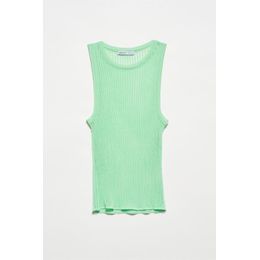 Rippstrick &Auml;rmellose Bluse