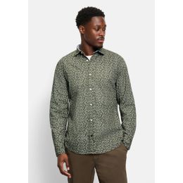 Langarmhemd OLYMP "OLYMP Casual, regular fit, Kent", Herren, Gr. L, Normaler Arm, gr&uuml;n (oliv), 100% Baumwolle, Hemden