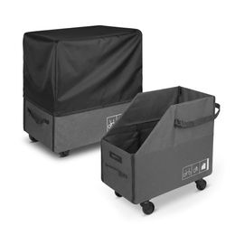Aufbewahrungstasche SACHSENRAD "Faltrad-Transportbox f&uuml;r SachsenRAD F2, F3, F11, F12", grau (schwarz), Taschen, Kinder, B/H/T: 83cm x 43cm x 68cm, Polyester, gefaltet 84 x 44 x 8 cm, mit Regenschutz, abnehmbares 4-Rollen-System, B:83cm H:43cm T:68cm
