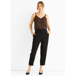 Schwarze Kn&ouml;chelgrazer Zigarettenschneiderei-Hose