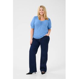 Kaffe T-shirt Tight fit Ebb and Flow blue