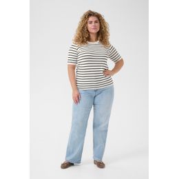 Kaffe Strickpullover Regular fit black offwhite
