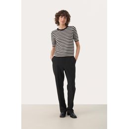 PART TWO Strickpullover NatanyaPW Classic fit black offwhite